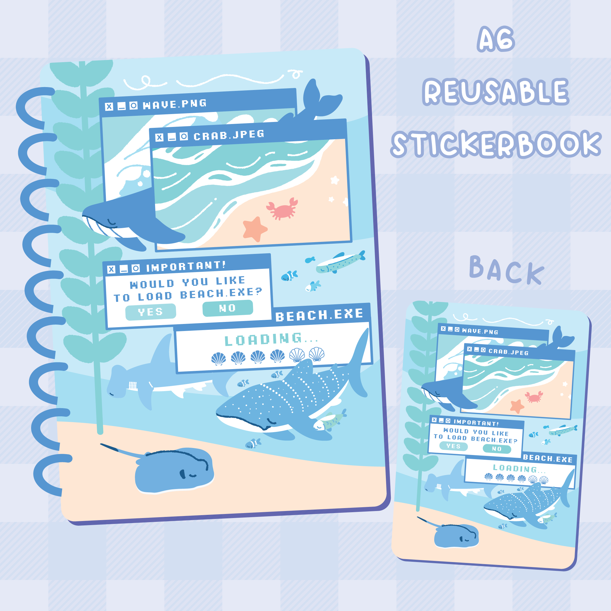 [PREORDER] Ocean.exe Reusable Sticker book – Fiveboos