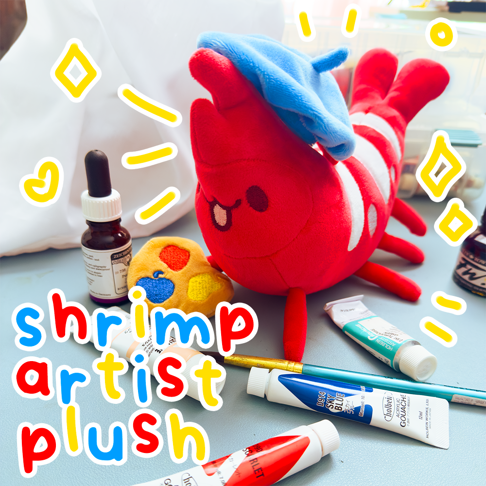 Shrimp Artist Plushie – Fiveboos