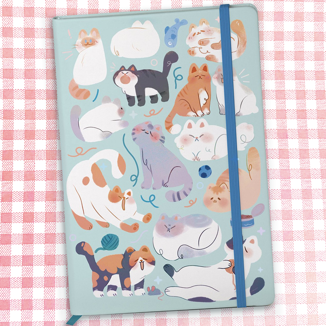 PREORDER Cat Collage Notebook and Sticker Sheet – Fiveboos